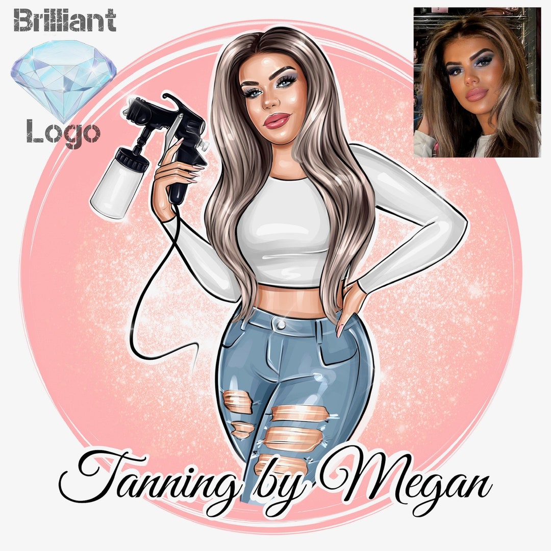 Spray Tan Logo Design Spray Tanning Studio Logo With - Etsy