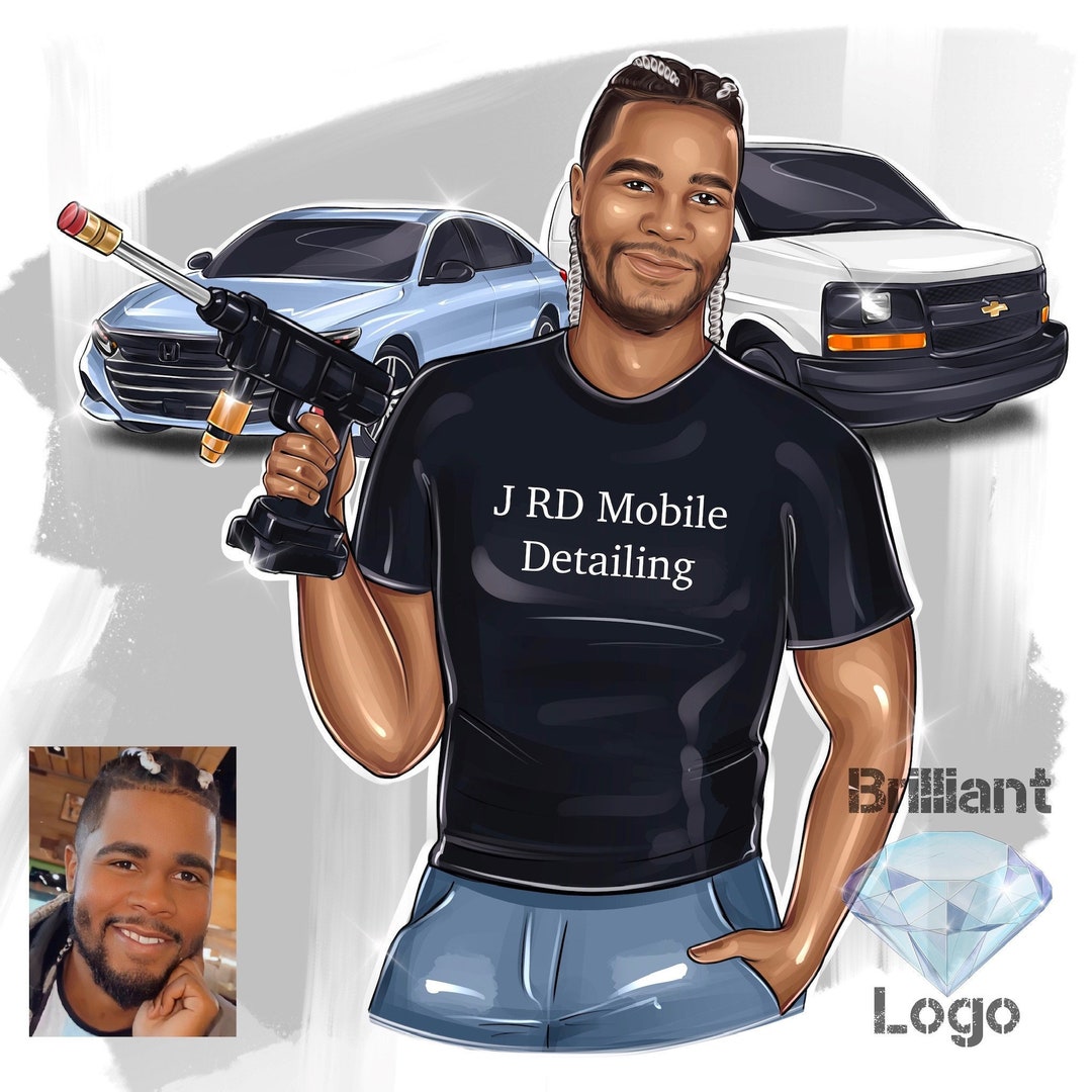Detailing Center Logo, Business Logo Portrait, Auto Repair Logo, Washer ...