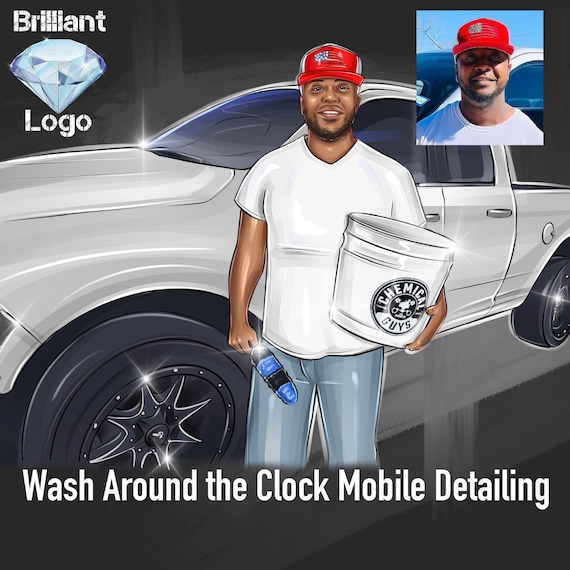 Detailing Center Logo Cartoon Logo Portrait Detail Masters - Etsy