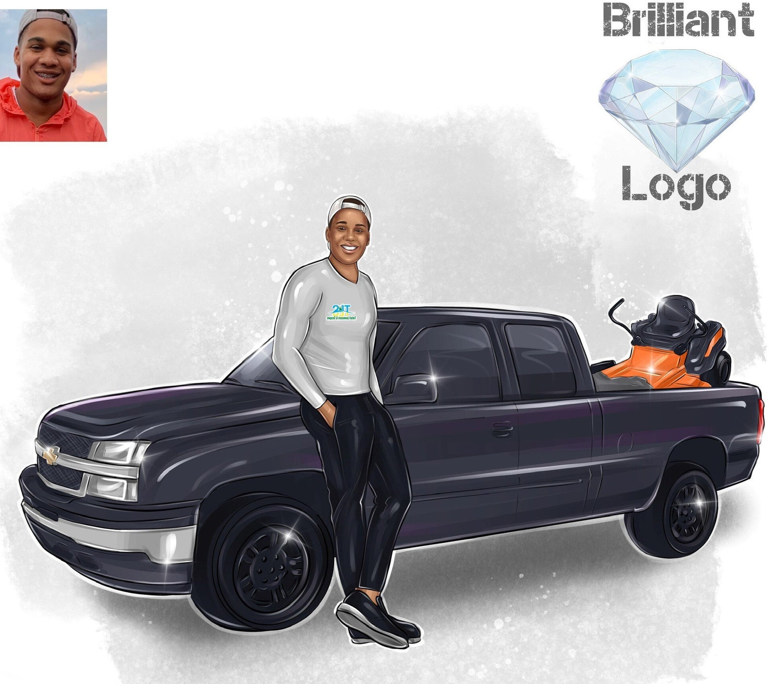 Cartoon Logo With Car, Auto Mechanic Logo, Dealership Branding ...