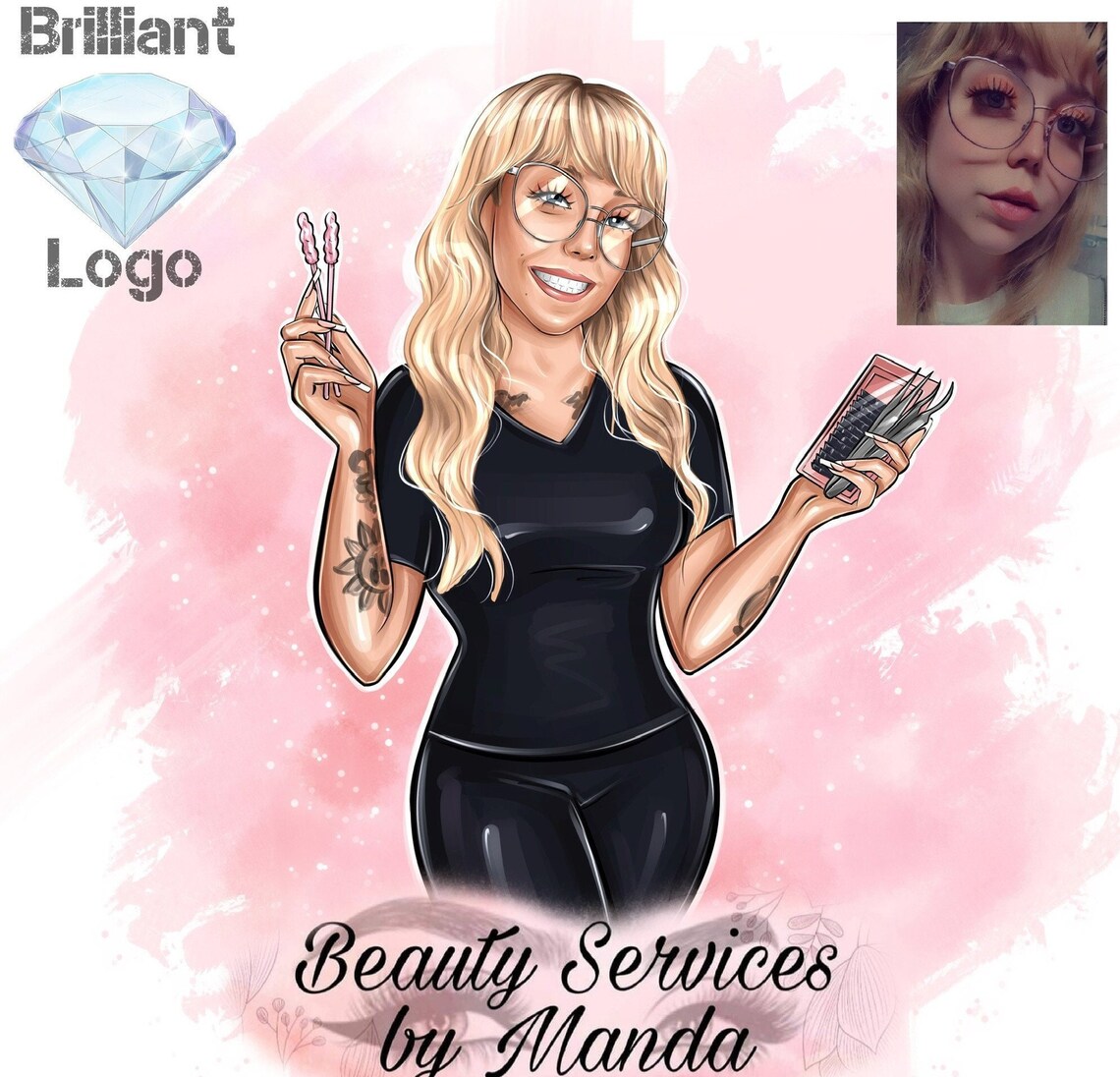 Lash Artist Logo, Lash Studio Logo, Lash Extensions Logo Design, Lash ...