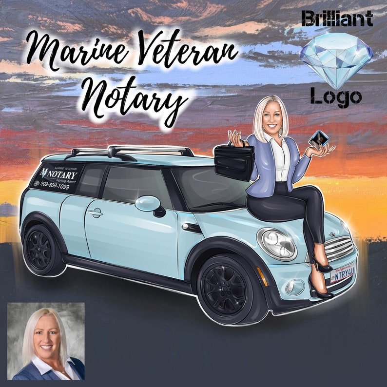 Mobile Notary Service Logo, Notary Agent Avatar, Notary Logo Design ...