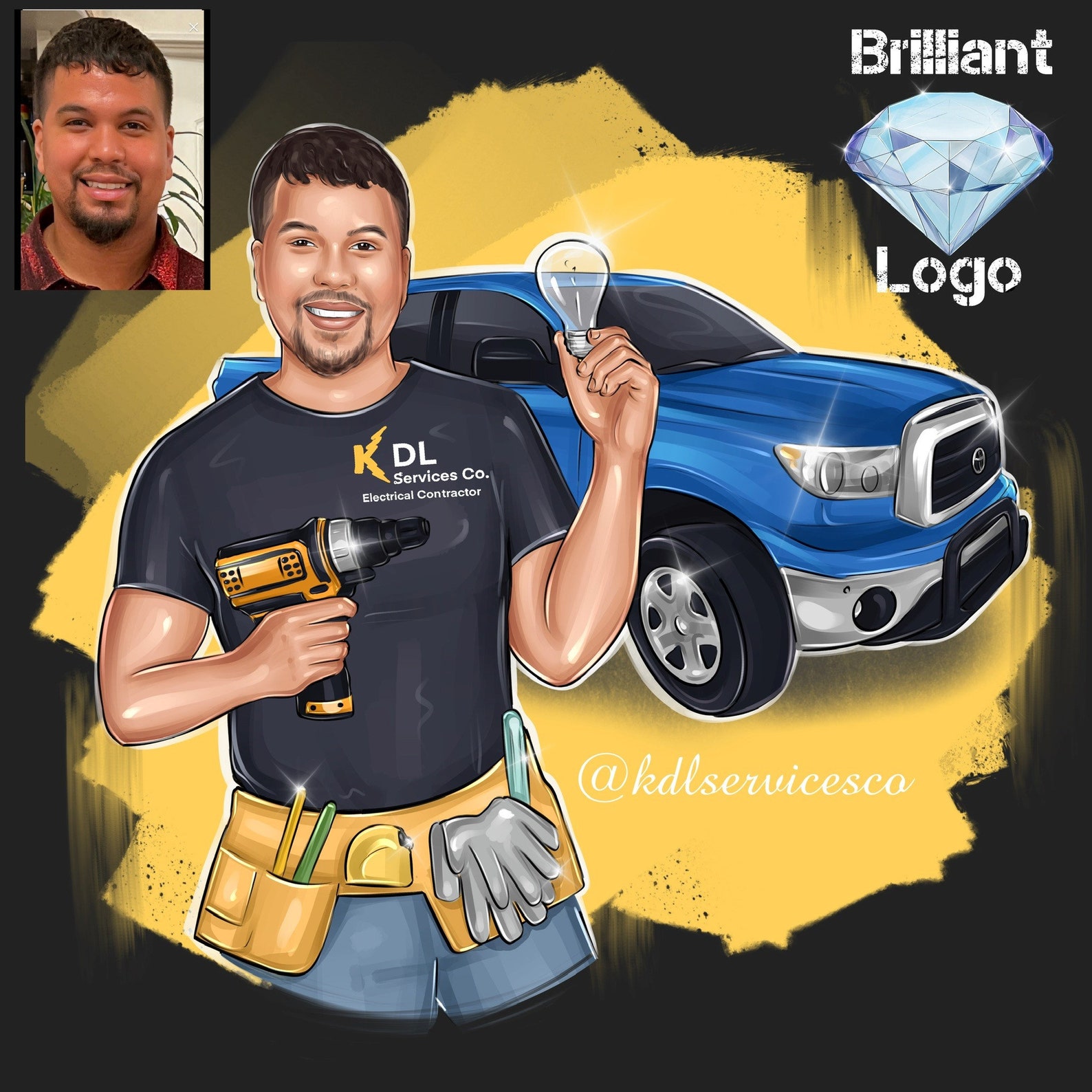 Detailing Center Logo, Cartoon Logo Portrait, Detail Masters Logo, Auto ...