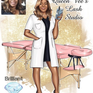 Custom Cartoon Lash Technician Logo Design: Business Portrait (digital ...