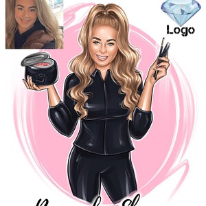 Fitness Instructor Logo, Fitness Trainer Cartoon Portrait, Gym Trainer ...