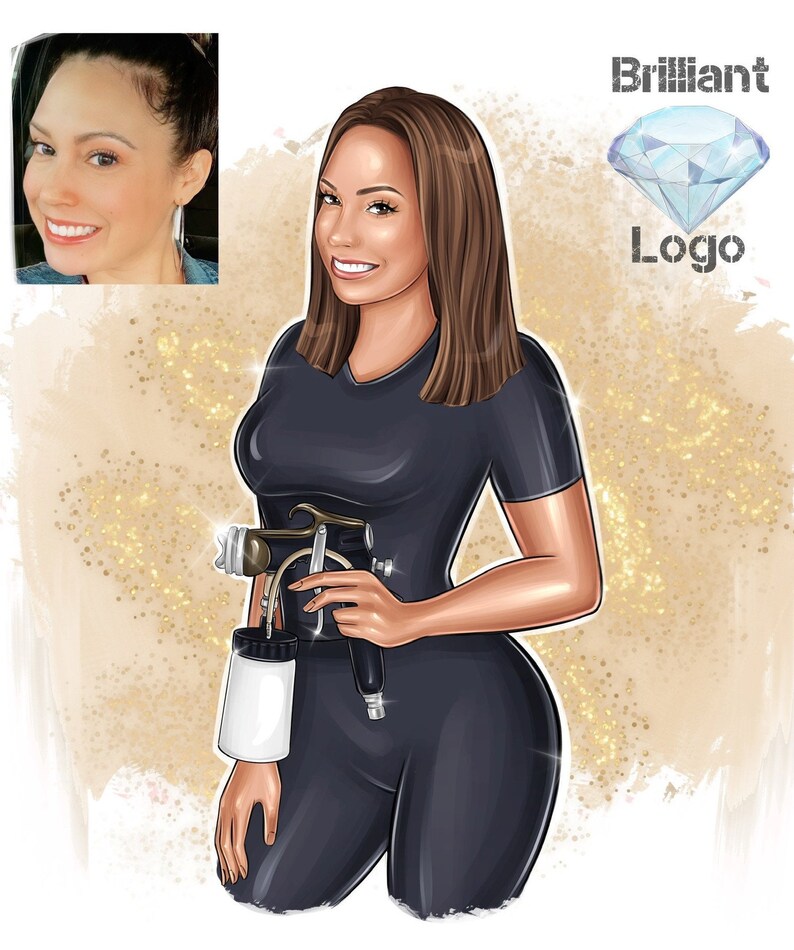 Spray Tan Logo Design, Spray Tanning Studio, Logo With Airbrush Gun ...