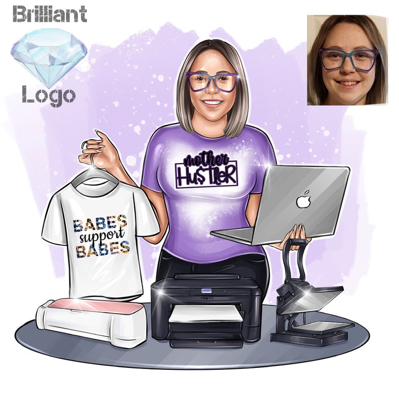 Crafting Logo Design T-shirts Designer Logo Cartoon Logo - Etsy