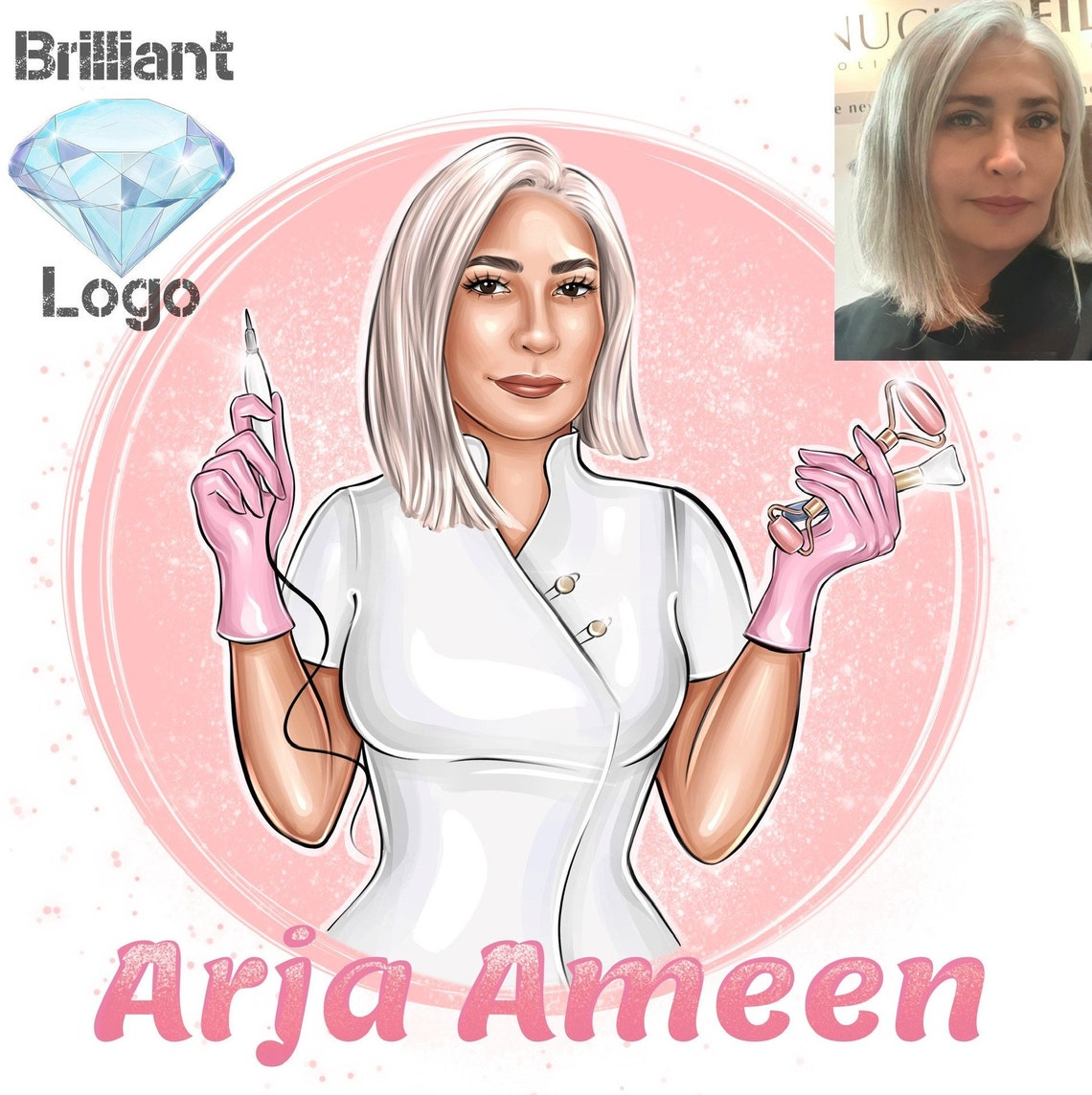 Cartoon Portrait Logo Custom Cartoon Logo Cartoon Logo for - Etsy