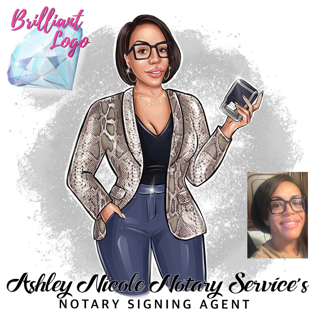 Notary Logo Portrait, Cartoon Logo Design, Аttorney Avatar Logo, Broker ...
