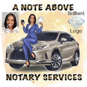 Mobile Notary Service Logo, Notary Agent Avatar, Notary Logo Design ...