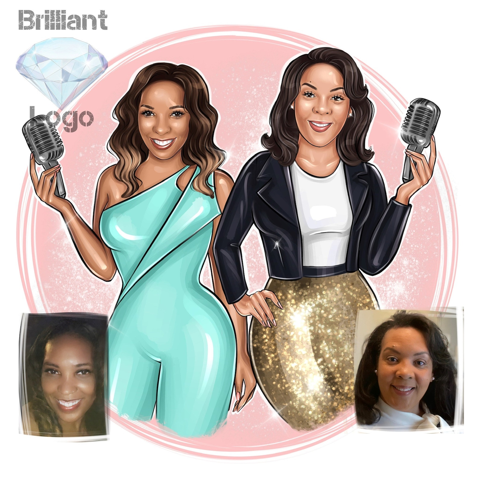 Family Cartoon Logo, Group Logo Portrait, Custom Cartoon Logo , Group ...