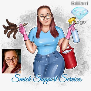 Cleaning Business Logo Portrait, Housekeeper Logo, House Chores Logo ...