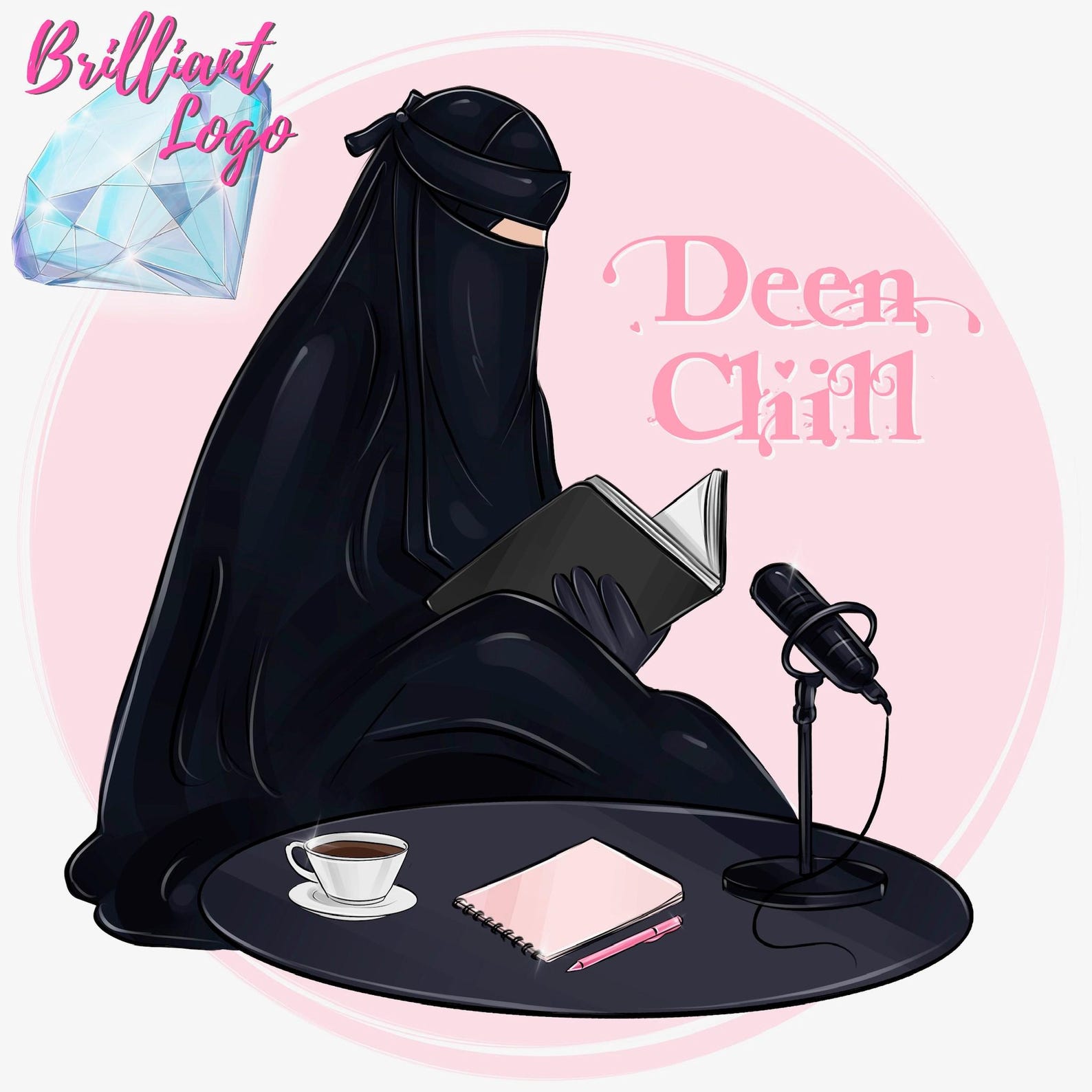 Custom Cartoon Podcast Logo: Radio Host Branding (digital Portrait) - Etsy