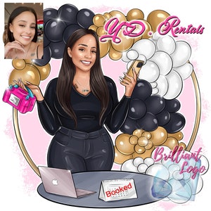 Event Planner Logo, Business Cartoon Logo, Balloon Logo, Crafter Logo ...