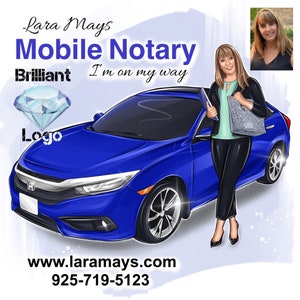 Mobile Notary Service Logo Notary Agent Avatar Notary Logo - Etsy