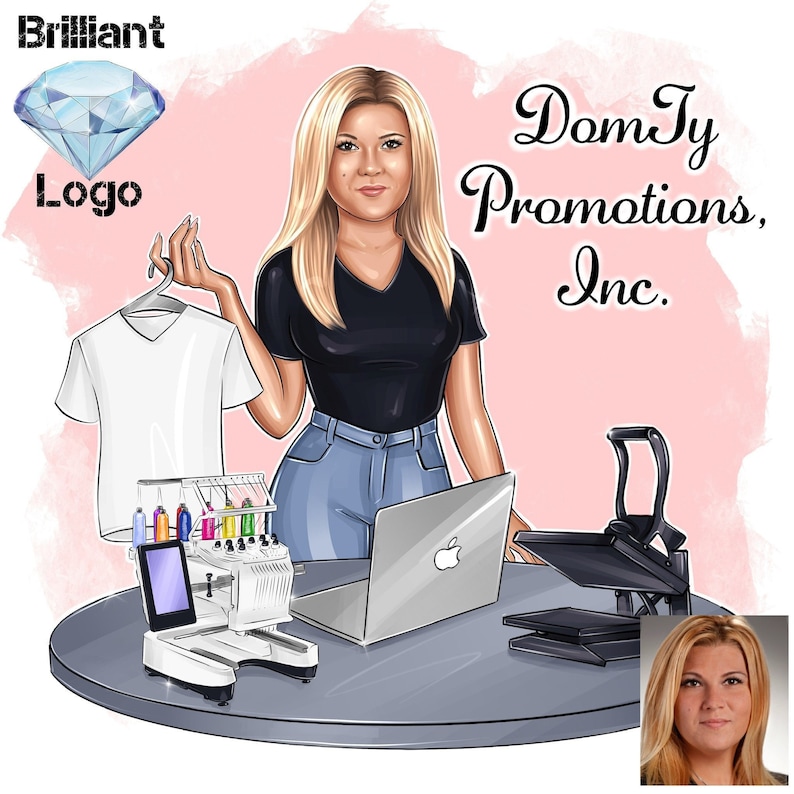 Crafting Logo Design T-shirts Designer Logo Cartoon Logo - Etsy