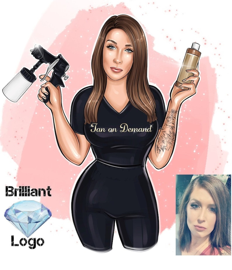 Spray Tan Logo Tanning Artist Logo Design Airbrush Tanning - Etsy