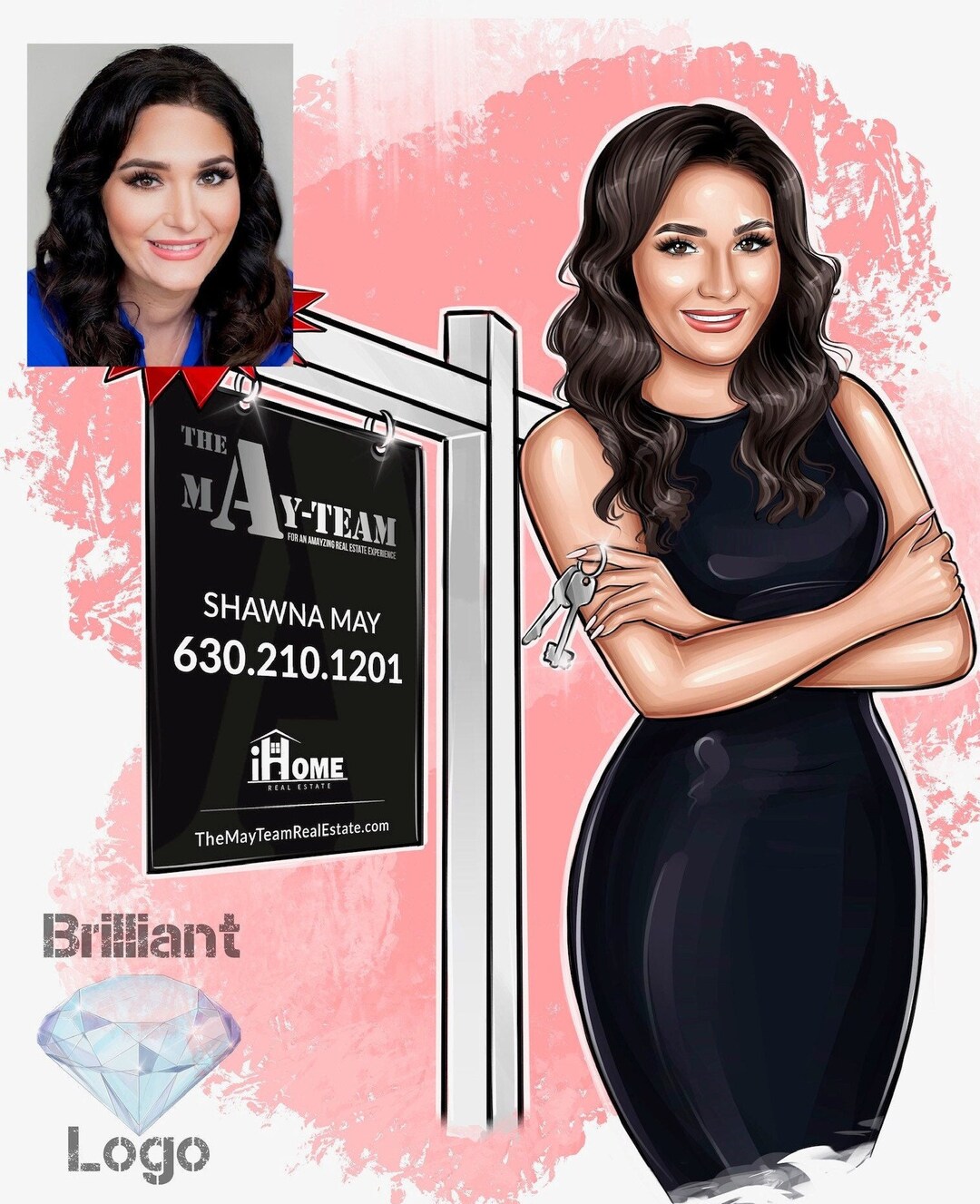 Realtor Logo, Real Estate Logo Design, House Seller Logo Portrait ...