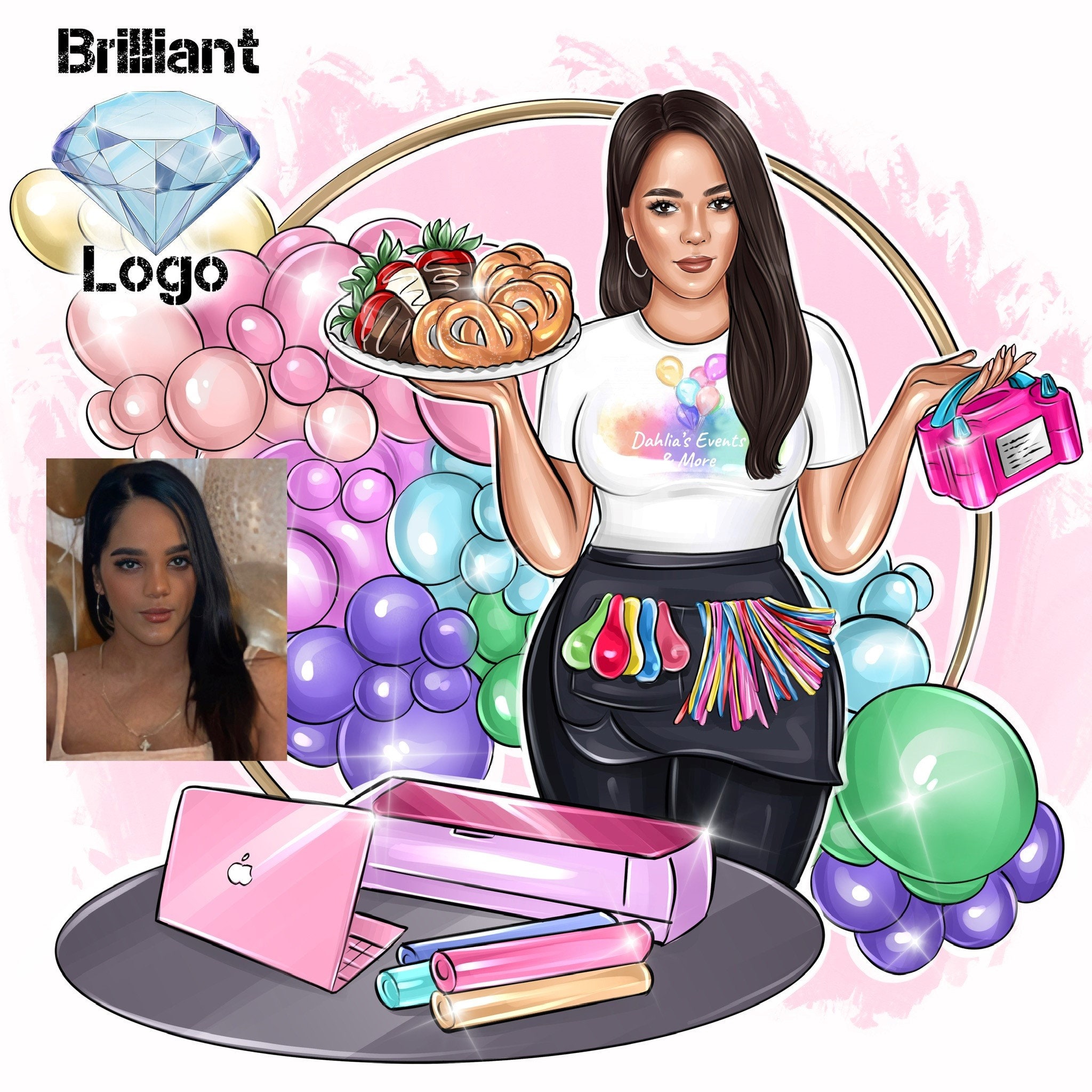 Diseño de logotipo de globos logotipo de planificador de - Etsy México