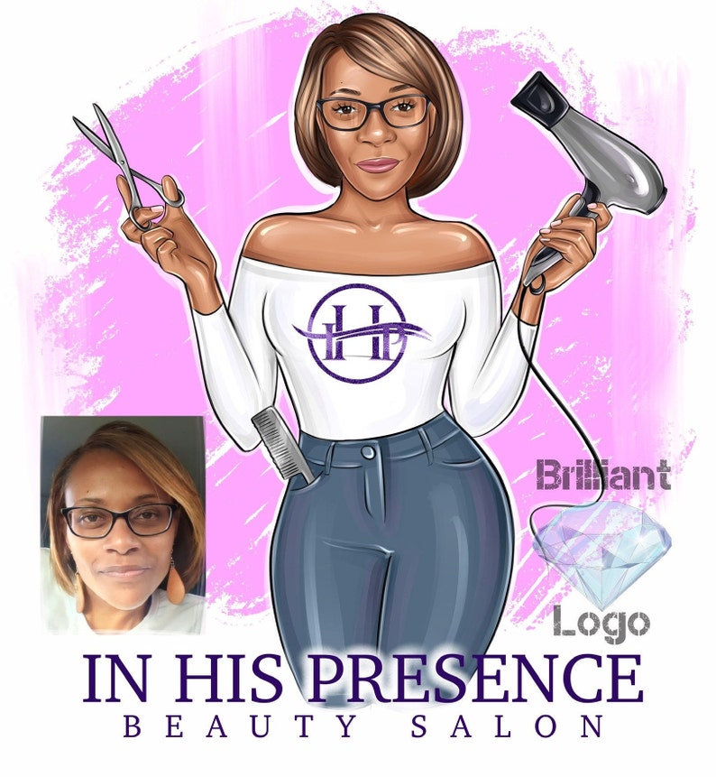 Cartoon Logo hair Extensions Logo Wig Shop Logo Hair - Etsy