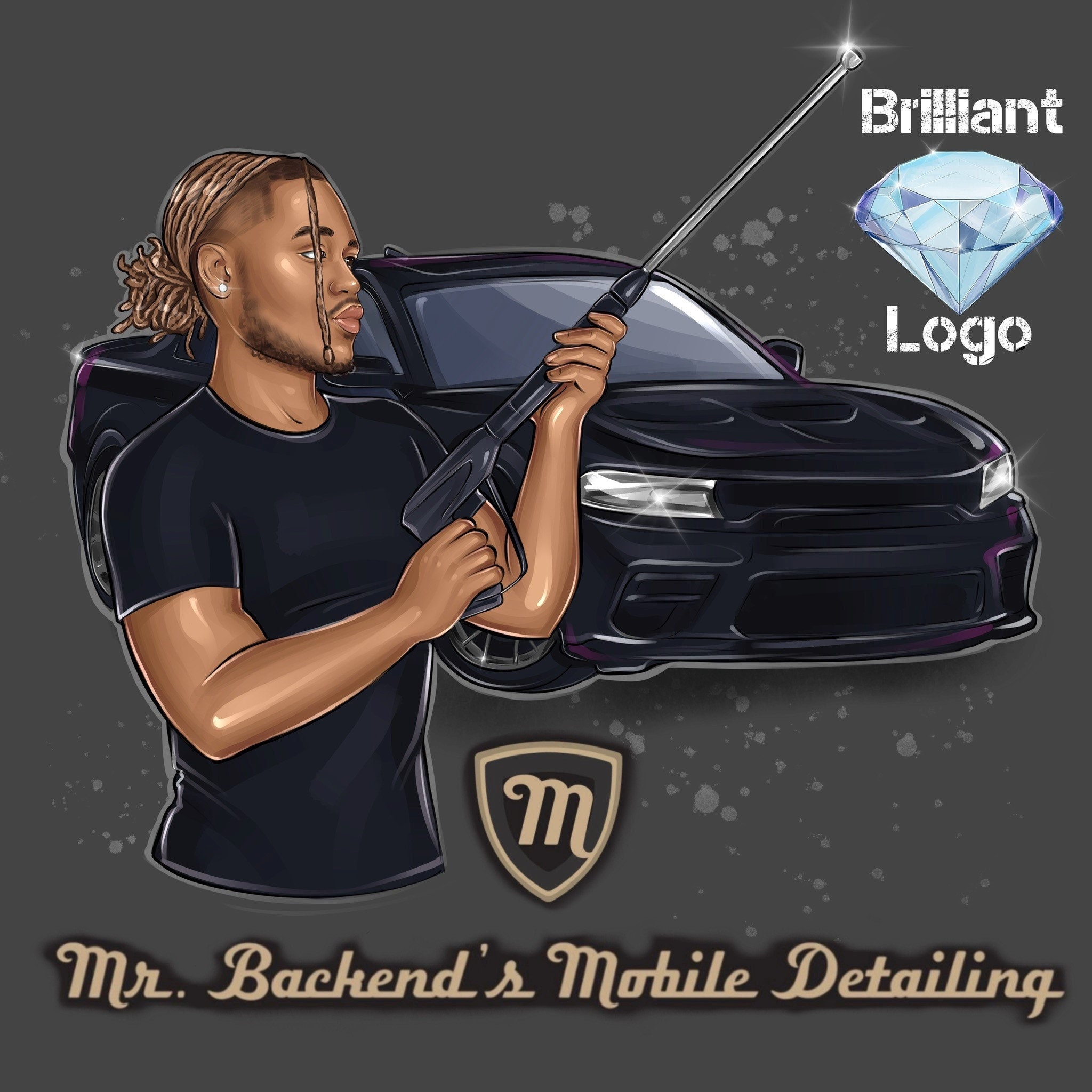 Auto Detailing Logo Design, Mobile Detailing Logo, Car Wash Logo ...
