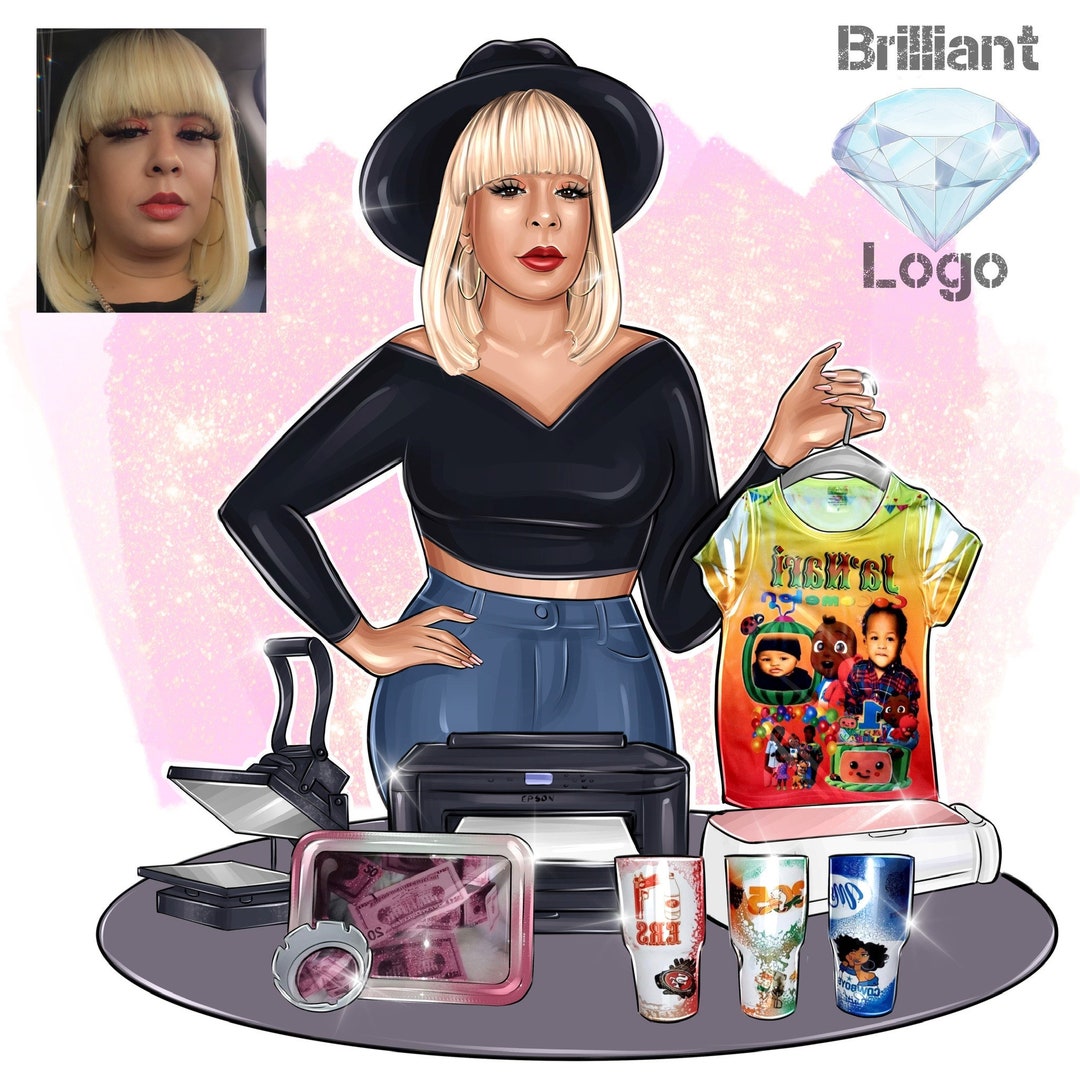 Crafter Logo Cartoon Logo Portrait for Business T-shirts - Etsy