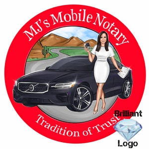 Mobile Notary Service Logo, Notary Agent Avatar, Notary Logo Design ...