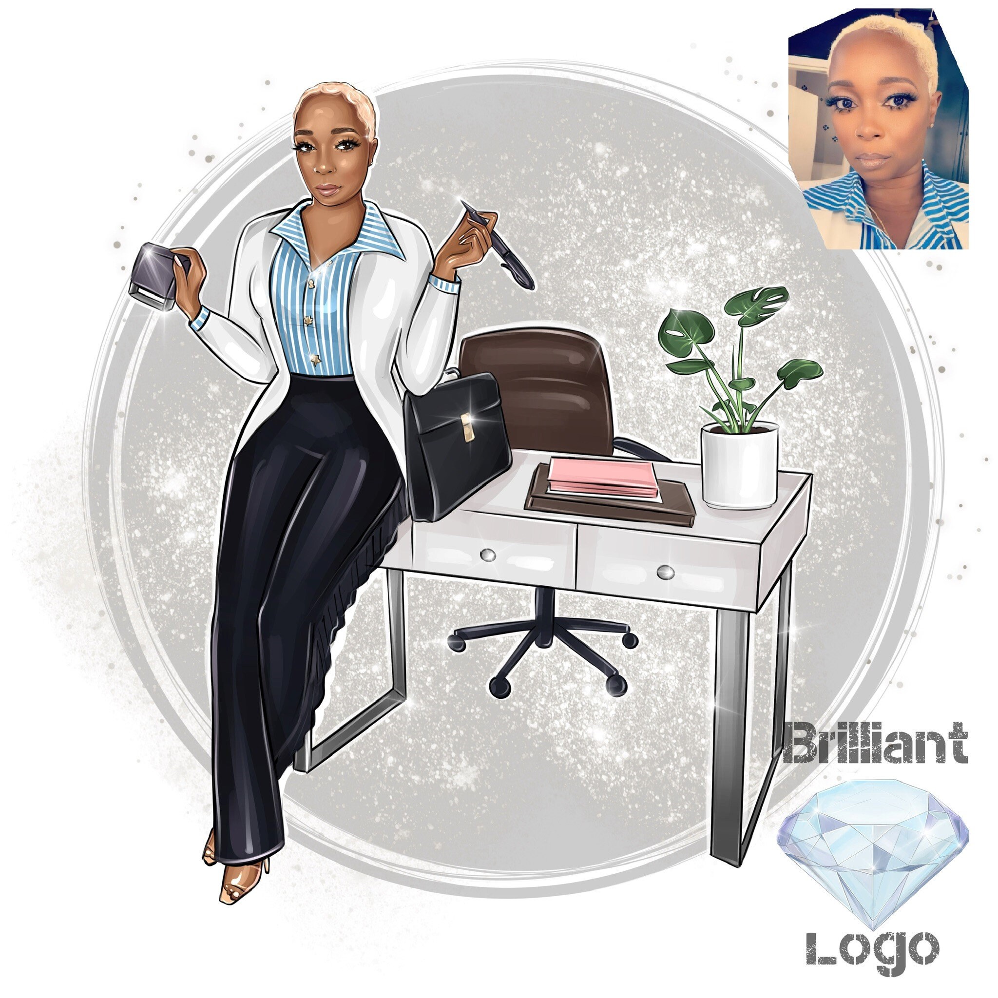 Cartoon Logo Full Body Business Logo Logo With Table Custom - Etsy