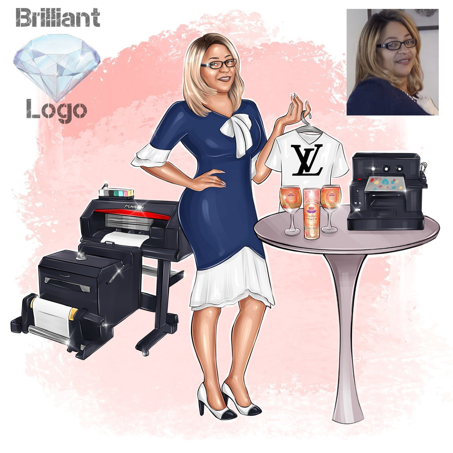 Crafting Logo Design T-shirts Designer Logo Cartoon Logo - Etsy