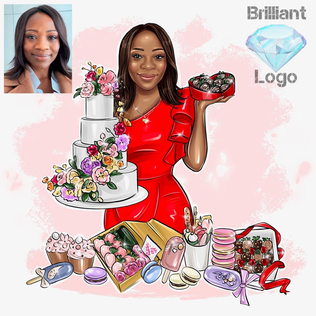 Chef Logo, Restaurant Baker, Cartoon Logo Design, Cake Shop Logo ...