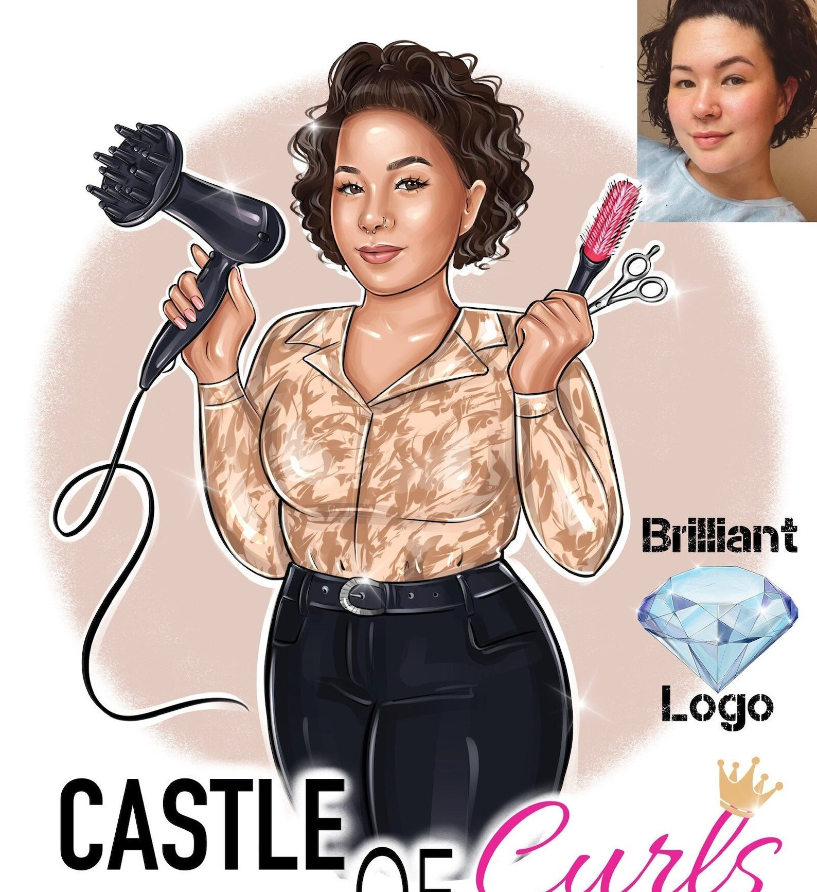 Cartoon Logo hair Extensions Logo Wig Shop Logo Hair - Etsy