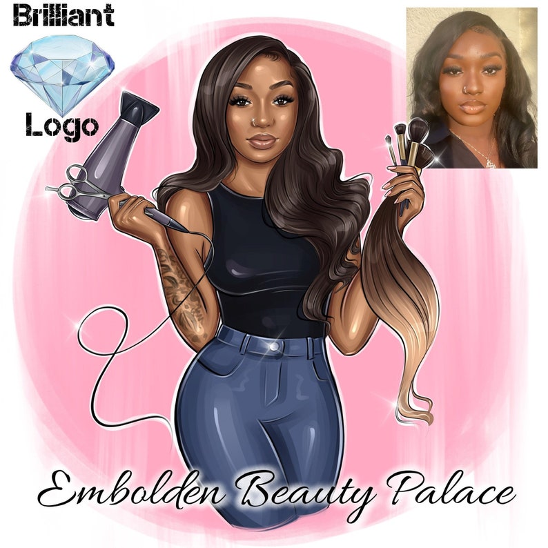 Cartoon Logo hair Extensions Logo Wig Shop Logo Hair - Etsy