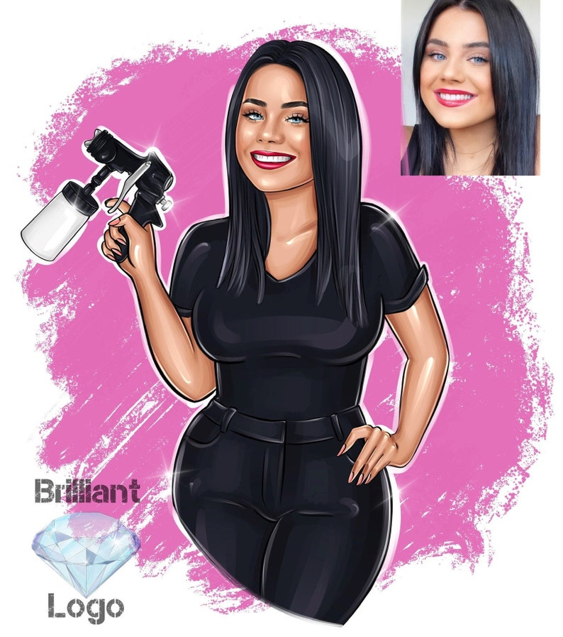 Spray Tan Logo Design, Spray Tanning Studio, Logo With Airbrush Gun ...