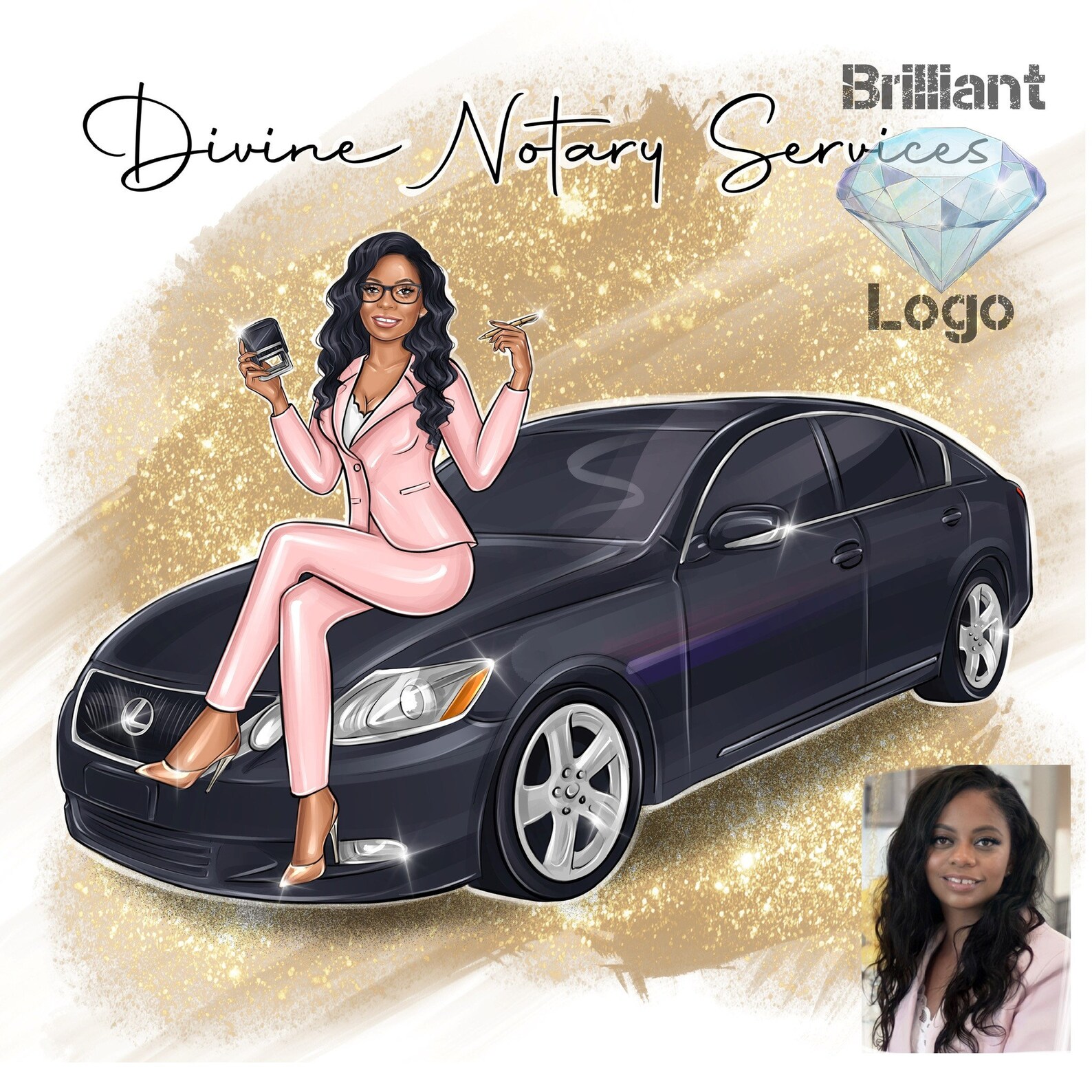 Mobile Notary Service Logo, Notary Agent Avatar, Notary Logo Design ...