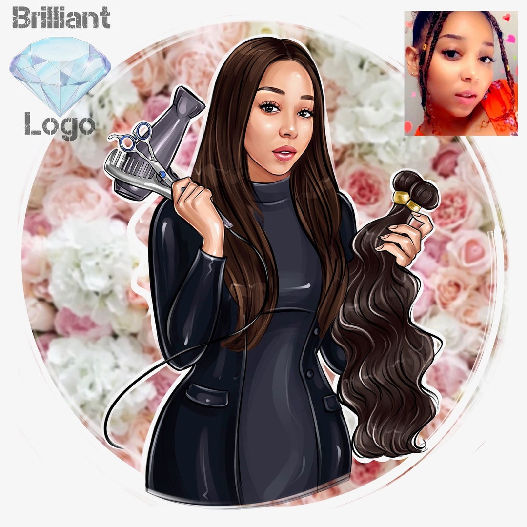 Cartoon Logo hair Extensions Logo Wig Shop Logo Hair - Etsy