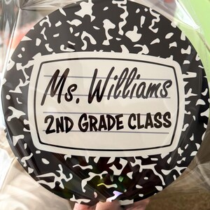 Composition Book Teacher Name Sign | Personalized Metal Classroom Door ...