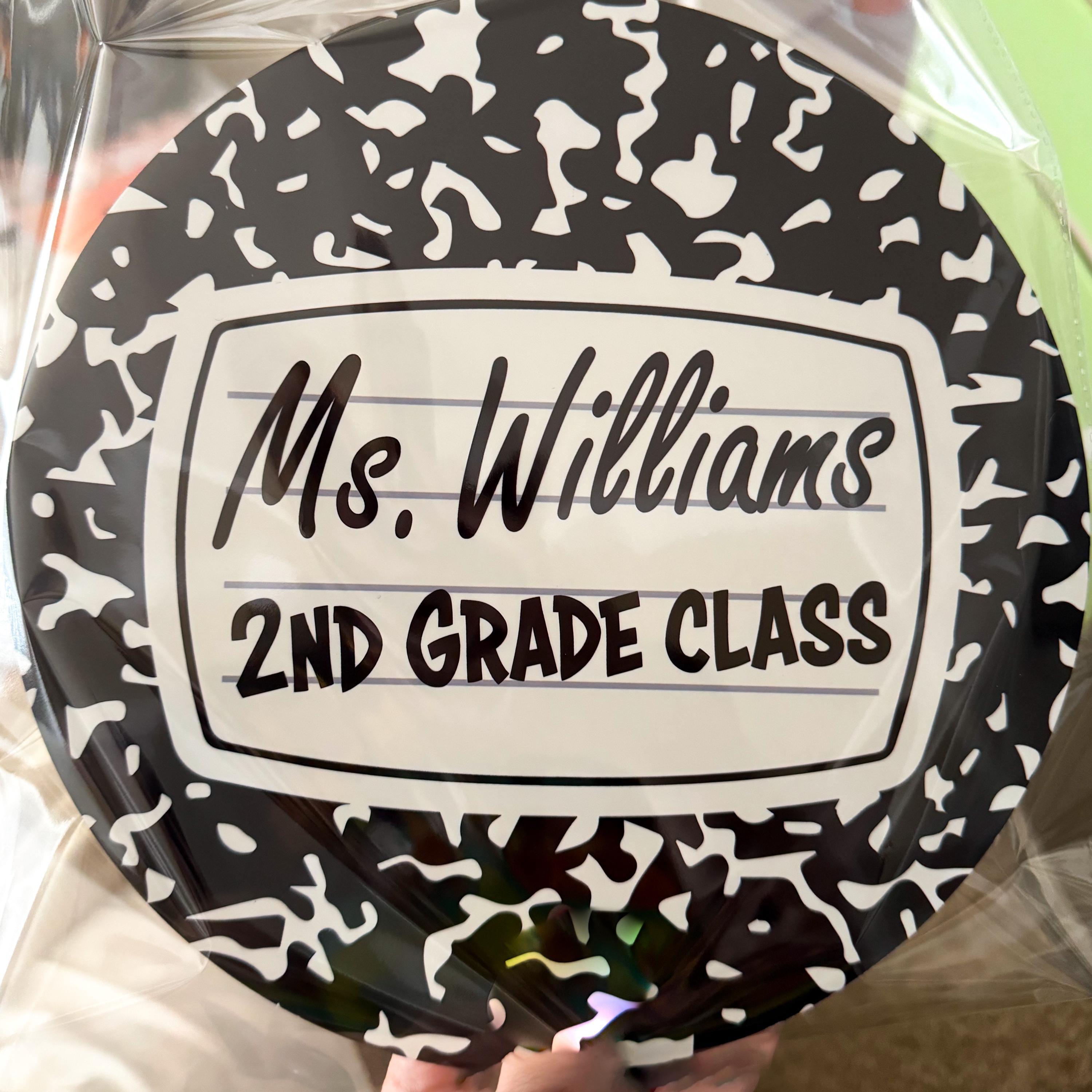 Composition Book Teacher Name Sign | Personalized Metal Classroom Door ...