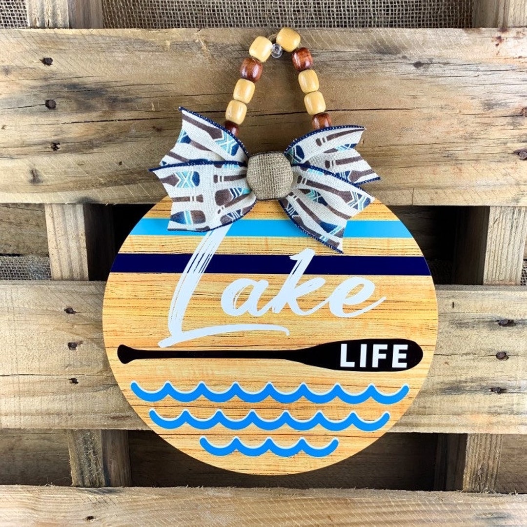 Lake Life Door Hanger Everyday Front Door Decor Metal Door - Etsy
