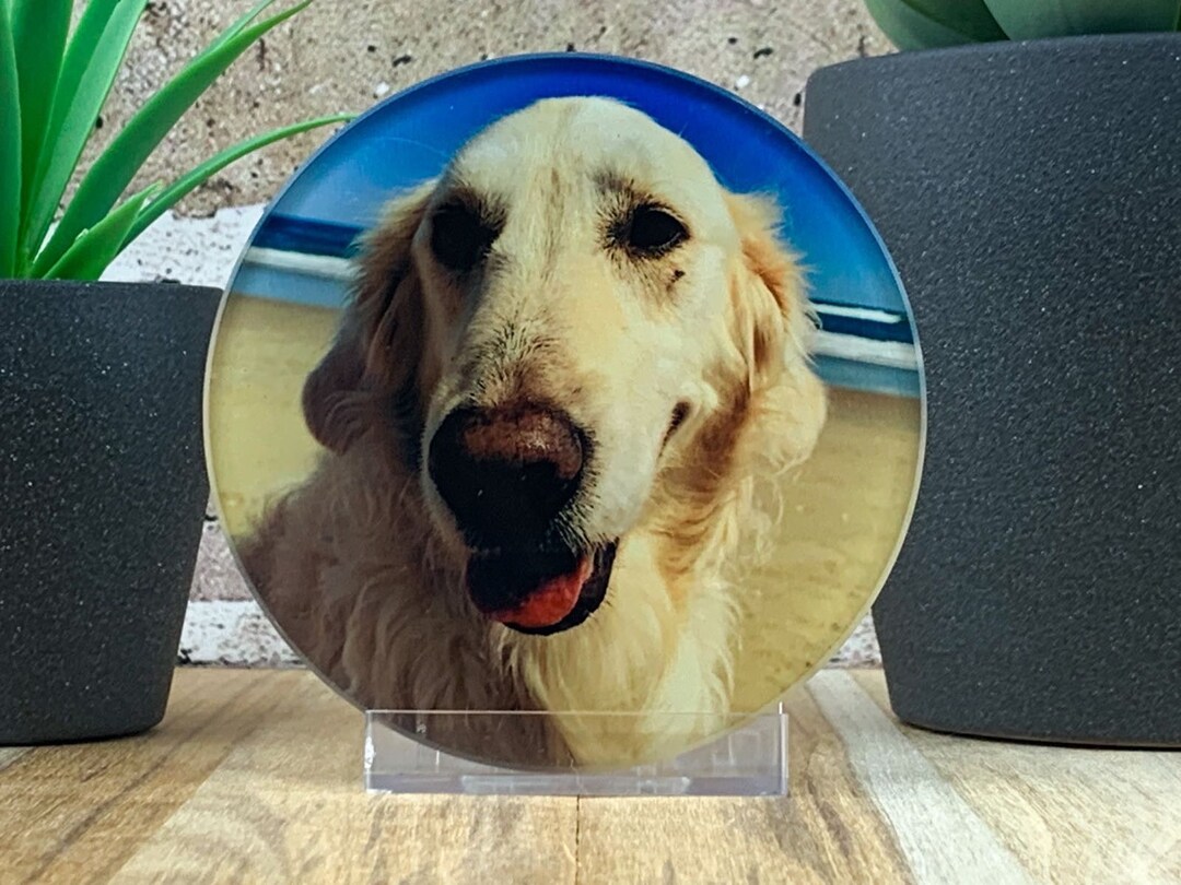Custom Glass Photo or Logo Coasters Personalized Round Coasters ...