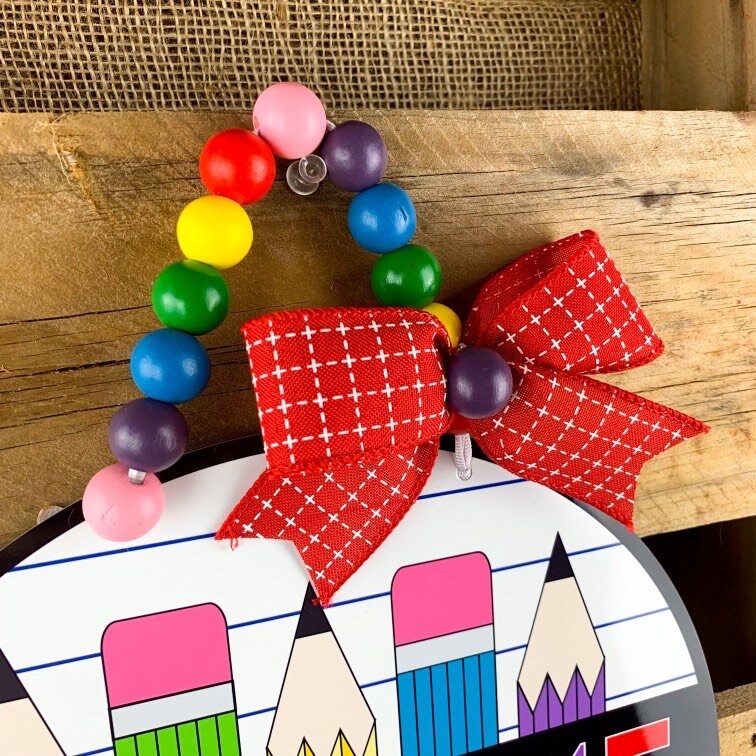 Classroom Welcome Door Hanger With Colorful Pencils | Metal Classroom ...