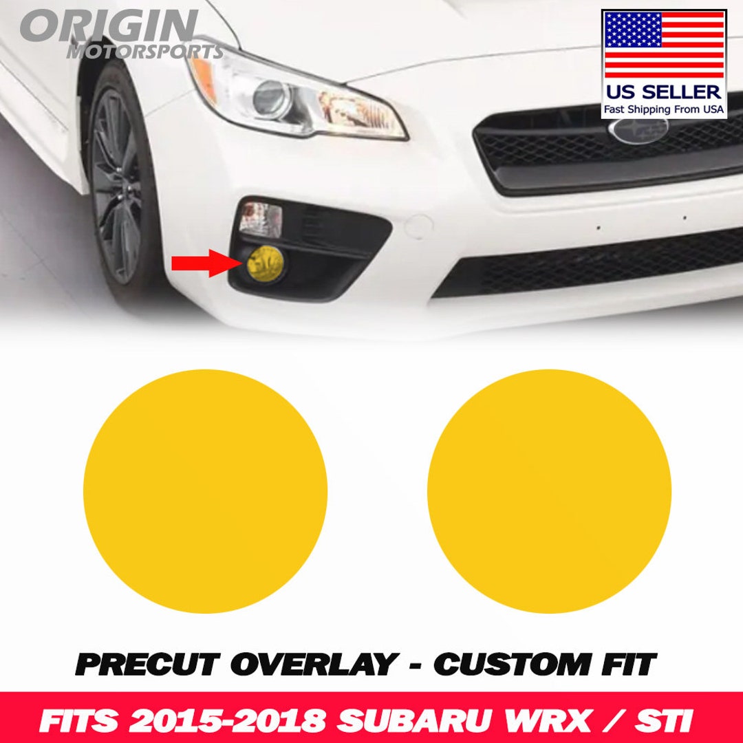 Yellow Fog Lights Front Overlays Decal Vinyl Tint Precut for 2015-2018 ...