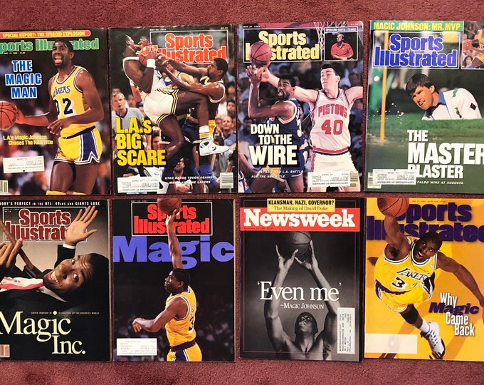 Magic Johnson Sports Illustrated and Newsweek Magazines Choice of 8 ...