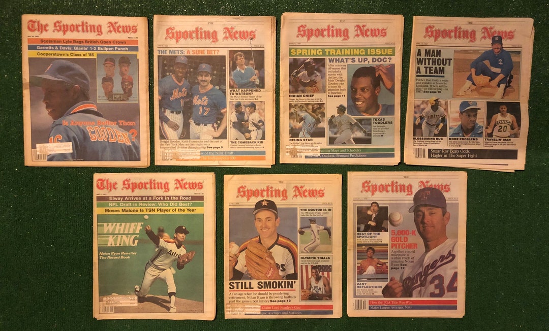 Choice of 7 Nolan Ryan Hof, Dwight Gooden Vintage 1980’s MLB Sporting ...