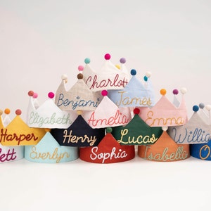 Hand Embroidered Crown for Baby and Children's Birthdays | Personalized ...