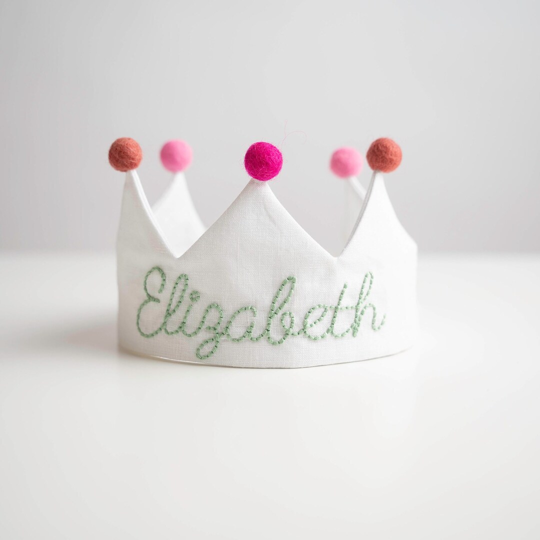 Hand Embroidered Crown for Baby and Children's Birthdays - Etsy