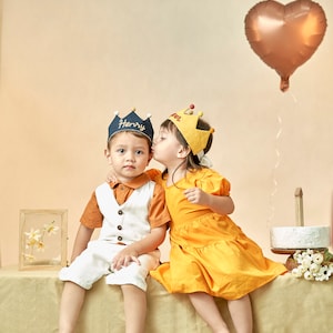 Hand Embroidered Crown for Baby and Children's Birthdays | Personalized ...