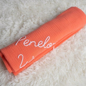 Personalized Hand-lettered Baby Swaddle Custom Embroidered - Etsy