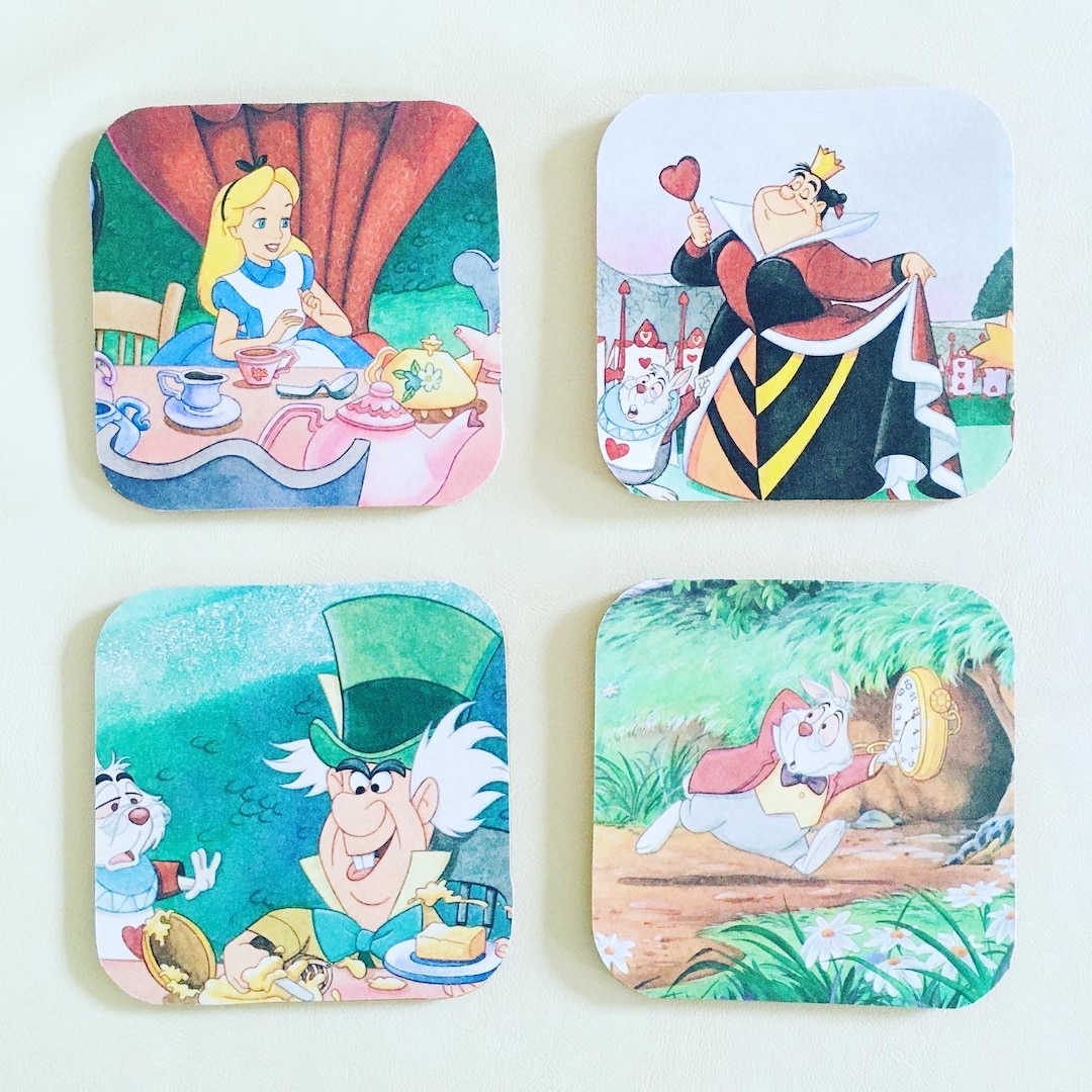 Alice in Wonderland Inspired Handmade Coasters, Disney Coasters ...