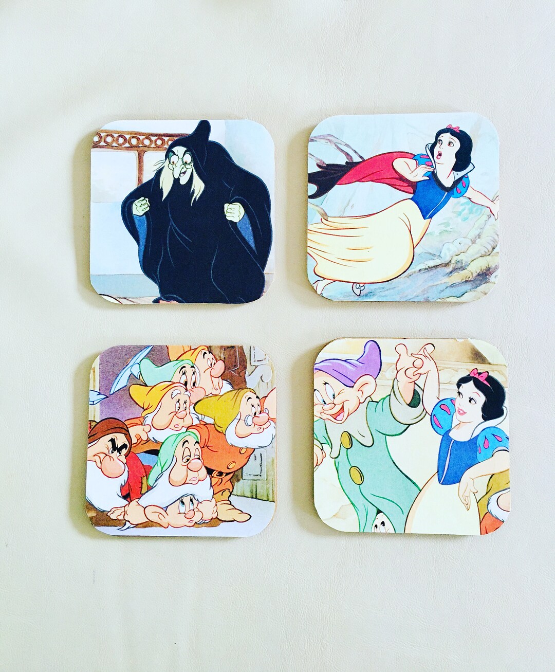 Snow White Inspired Handmade Coasters, Disney Coasters, Coasters ...