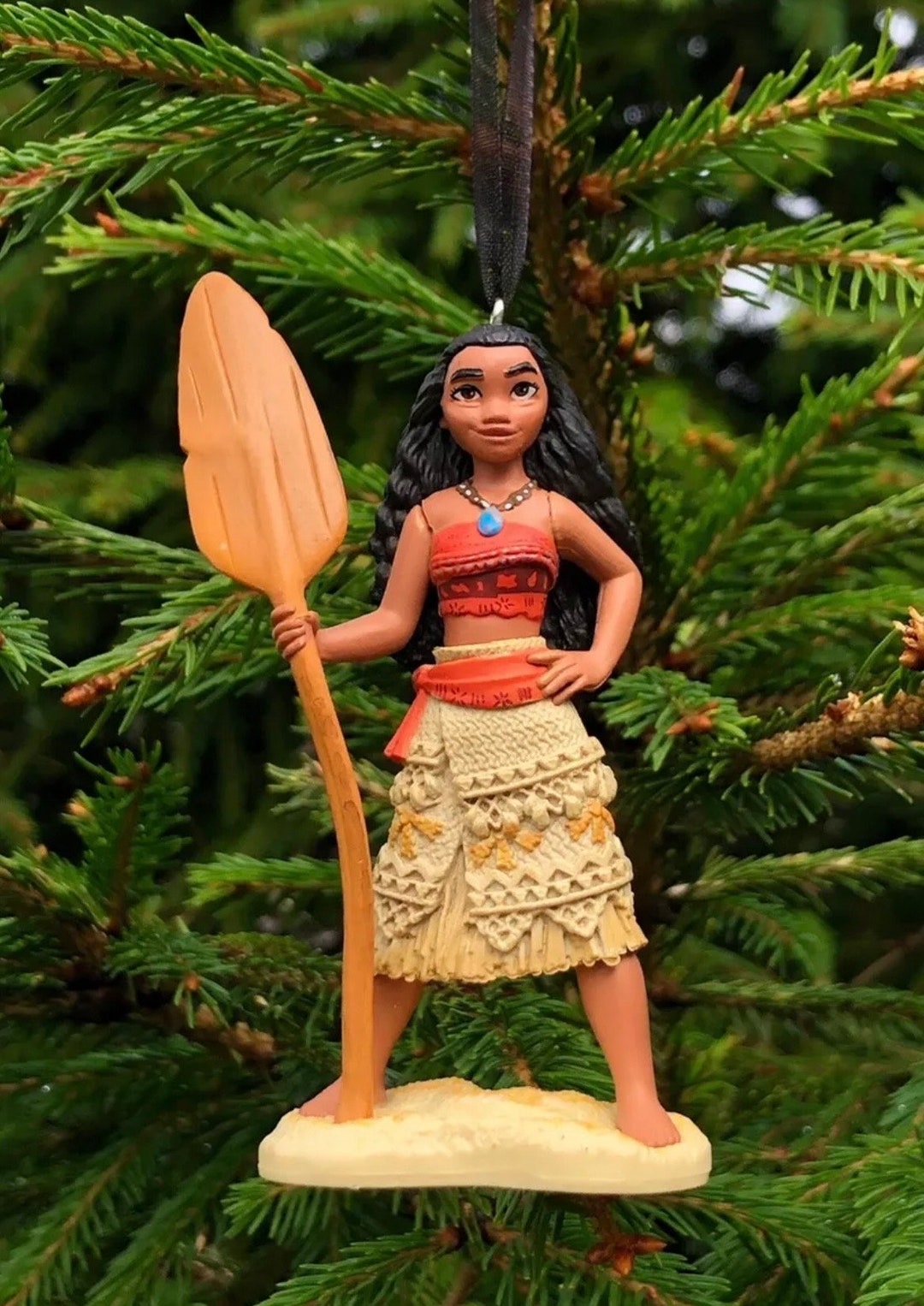 Disney Moana of Motunui Figure Christmas Tree Decoration, Disney ...